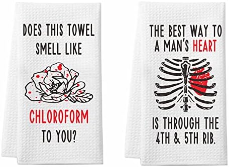 Amazon.com: 2 Pack Funny Gothic Kitchen Towels, Serial Killer Gifts for ...