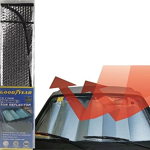 Goodyear Universal Folding Foil Sun Shade Car Van Windscreen For Front ...
