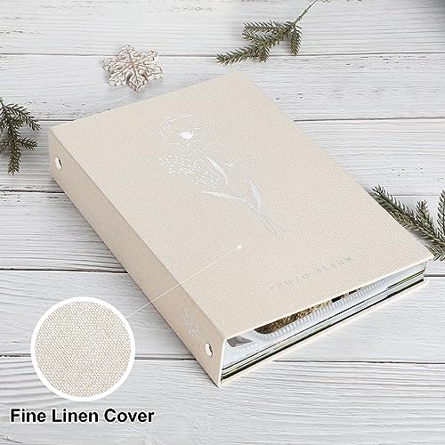 Lanpn Photo Albums A5 50 Photos, Linen Cover Acid Free Pocket Photo ...