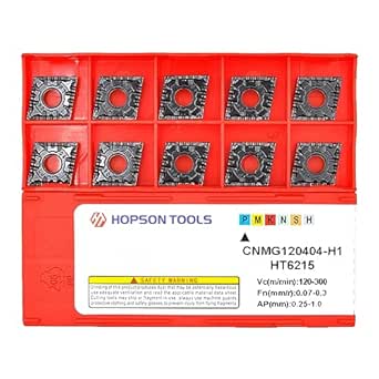 Hopson Tools Carbide Turning Inserts CNMG 431 Cnmg120404 for Finishing Cutting Steel, Cnmg ...