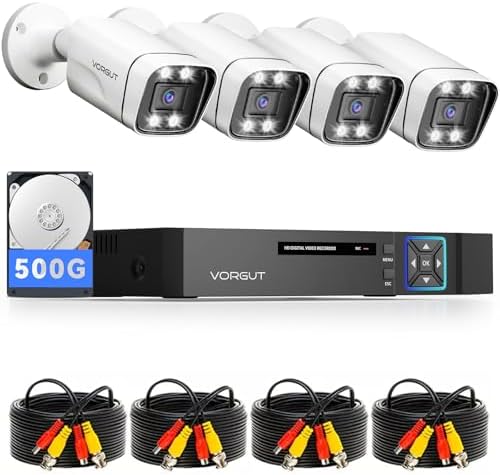 Amazon.com: Wired Security Camera System, 4CH 5MP Lite AHD TVI DVR ...