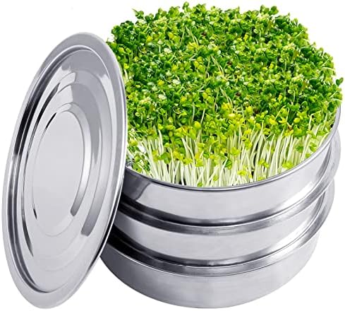 Amazon.com : SOLIGT Stackable Stainless Steel Seed Sprouting Kit, 2 ...