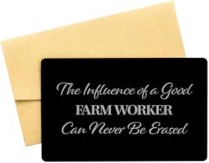 Amazon.com : Inspirational Farm Worker Black Aluminum Card, The ...
