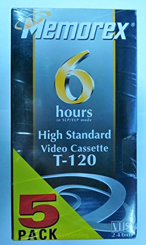 Amazon.com: 5-Pack Hs T-120 VHS Video Tape 6hr : Electronics