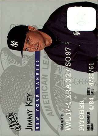 Amazon.com: 1995 Donruss Studio Baseball Card #155 Jimmy Key ...