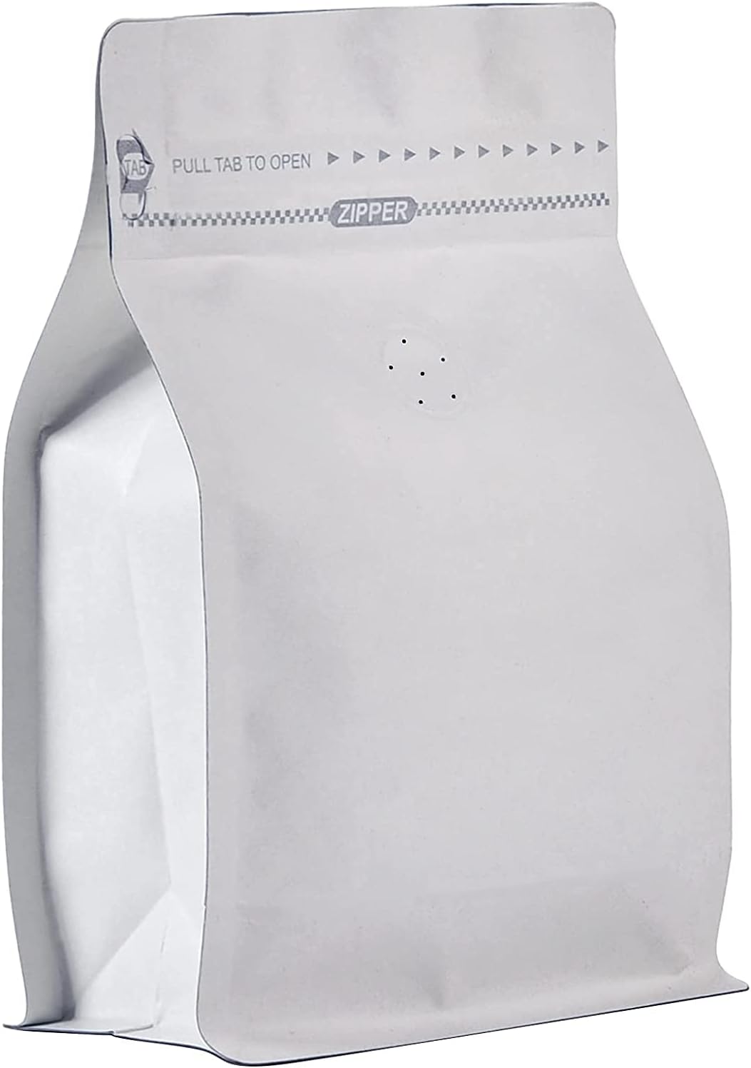 Amazon.com: White Kraft Paper Stand Up Coffee Bag/Flat Bottom Coffee ...