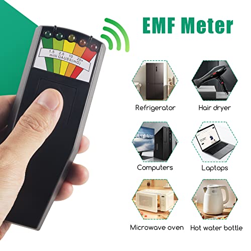 5 LED EMF Meter Magnetic Field Detector Ghost Hunting Paranormal ...