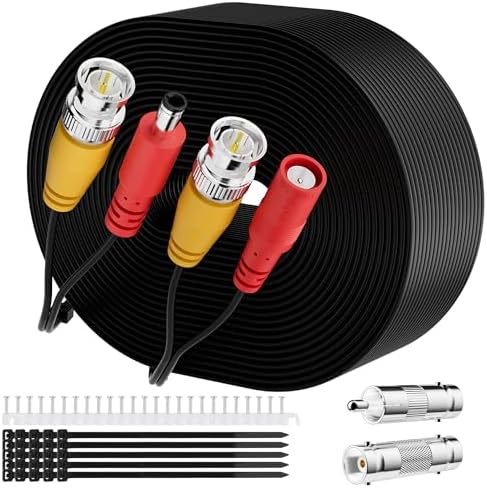 Amazon.com: Amcrest 4K Security Camera Cable 60FT BNC Cable, Camera ...