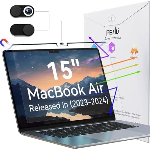 Amazon.com: Peslv Magnetic Privacy Screen Compatible With MacBook Air ...