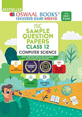 Oswaal ISC Sample Question Papers Class 12 Computer Science Book ...
