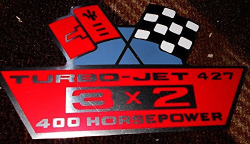 CHEVROLET 427 TURBO-JET TRI-POWER 400 hp HORSEPOWER AIR CLEANER TOP LID ...