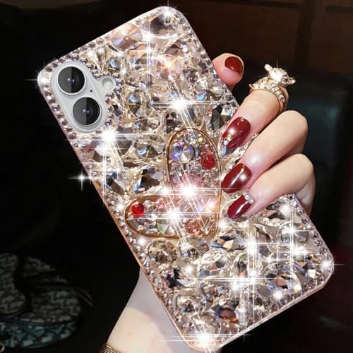 Amazon.com: Changjia for iPhone 16 Plus Glitter Bling Case,Cute Girly ...