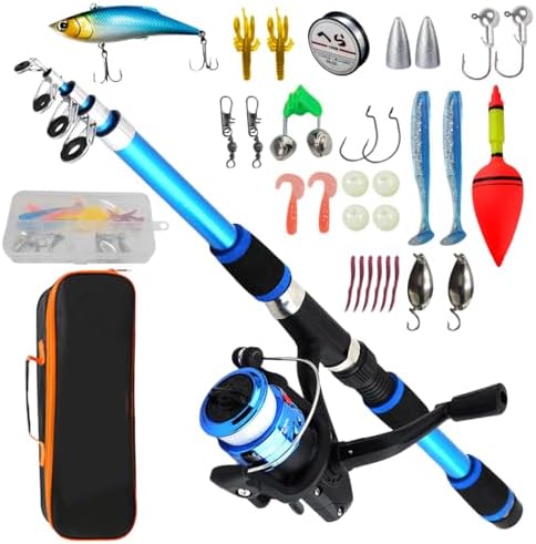 Proberos® Fishing Rod Fishing Bait Kit Kids Fishing Pole with Reel ...