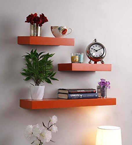 RJKART Floating Wall Shelf Set of 3 Shelves 24INx7INx1.5IN, 12 Inches ...