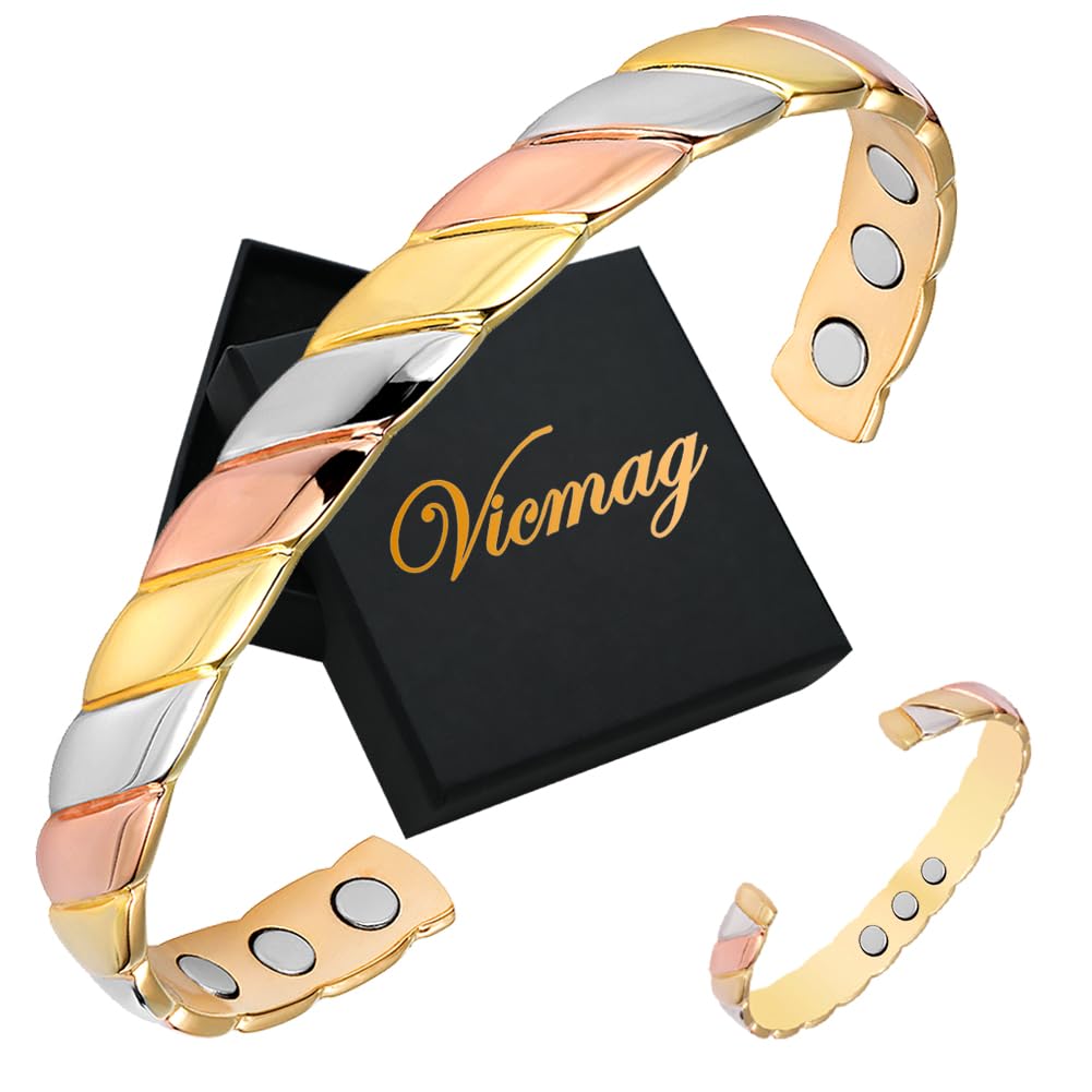 Vicmag Copper Bracelet for Women Magnetic Bracelet 9X Ultra Strength ...