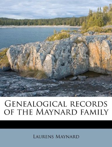 Amazon.com: Genealogical records of the Maynard family: 9781178742497 ...