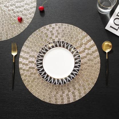 Buy PVC Material Round Shape Table mat, Dining Table mat,Table ...