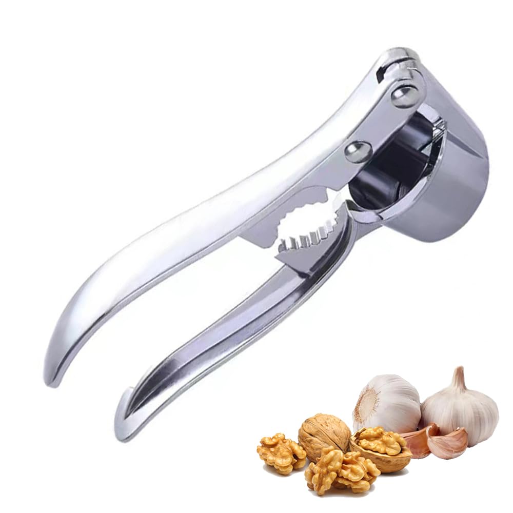 Amazon.com: Stainless Steel Garlic Press 4 in 1 Mincer Tool, Nut ...