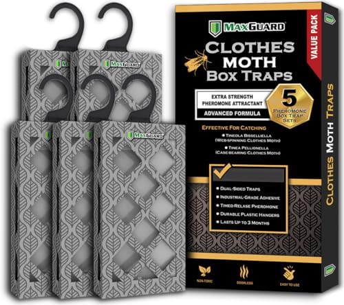 Amazon.com : MaxGuard Clothes Moth Traps (5-Pack) – Non-Toxic Pheromone ...
