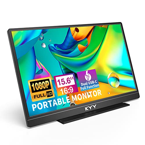 Amazon.com: KYY Portable Monitor Latest 15.6'' FHD 1080P USB-C HDMI ...