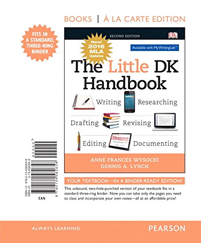Amazon.com: Little DK Handbook, The, Books A La Carte Edition, MLA ...