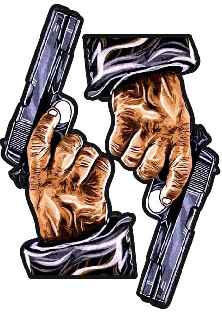SR Graphic Rocky BHAI Gun Sticker Pack of 2 for Both Sides : Amazon.in ...