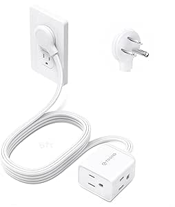 TROND Flat Extension Cord 6 Feet - Right Angled Flat Plug Power Strip ...