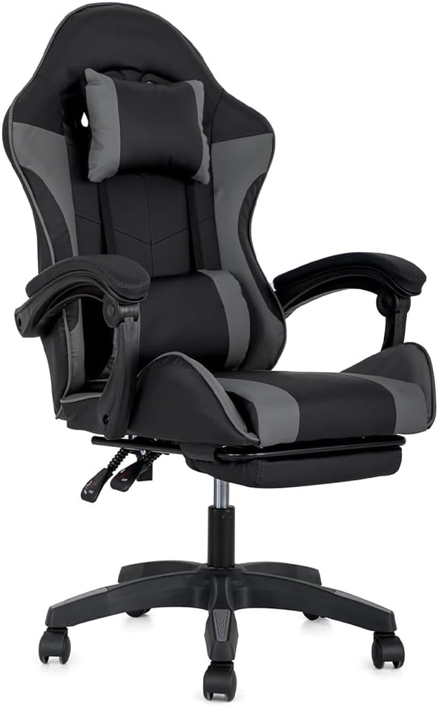 Multi Home Furniture Black & Grey Gaming Chair | Ergonomic Chair High ...
