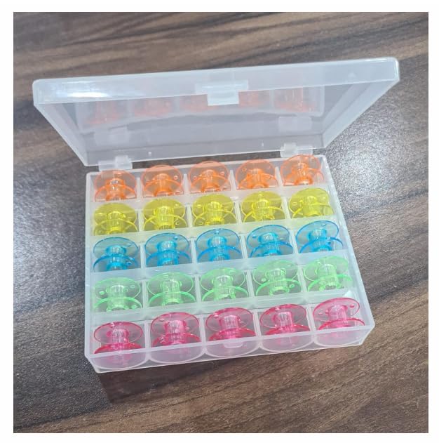 Zenith 25 Piece Plastic Sewing Machine Bobbins Set with Case ...