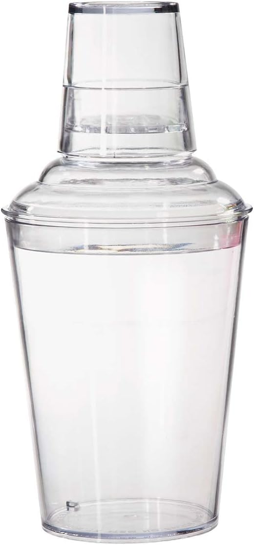 Amazon.com: 3-Piece Plastic Mixing Shakers - Clear - 6 Ounce: Cocktail ...