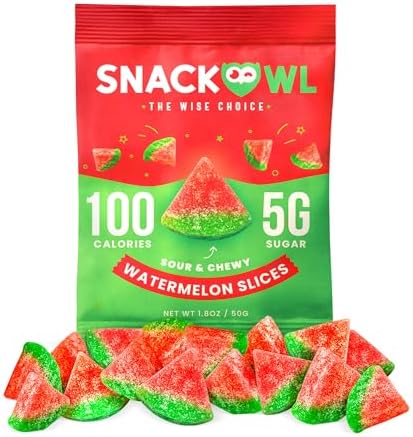Amazon.com : Snack Owl Vegan Sour Gummy Candy – Gluten Free, Low ...