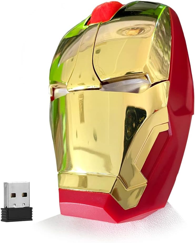 Amazon.com: VSVABEFV Cool Wireless Mouse Iron Man Black Panther Star ...