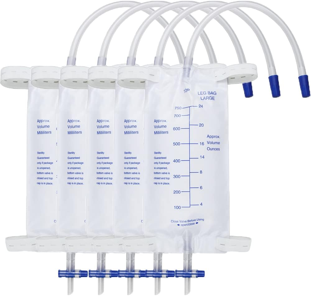 Amazon.com: 750ml Urine Drainage Bag,Urinary Drainage Bag Latex Free ...