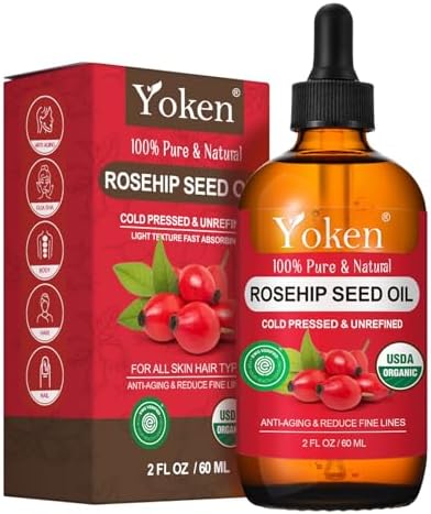 Amazon.com: Yoken Organic Rosehip Seed Oil for Face, 100% Pure and ...