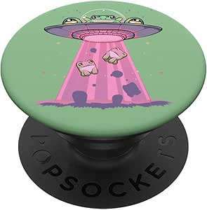 Amazon.com: Pastel Goth Kawaii Frogs Beamed By UFO Aliens Frog PopSockets Swappable PopGrip ...