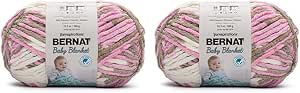 Amazon.com: Bernat Baby Blanket Big Ball Little Roses (Pack of 2) : Baby