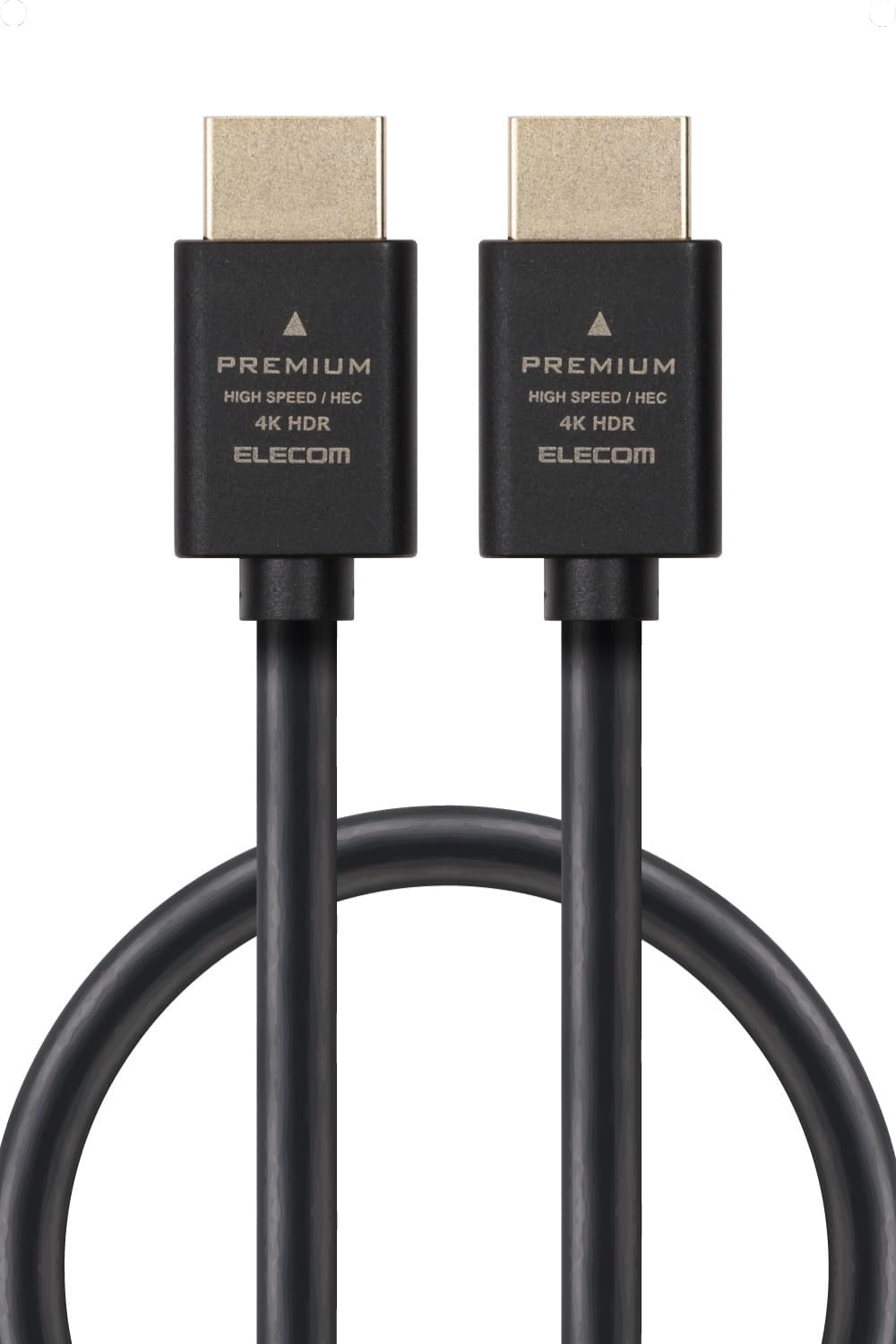 Amazon | エレコム HDMI ケーブル 1m プレミアム 4K2K(60Hz) 【Premium HDMI(R) Cable規格認証 ...