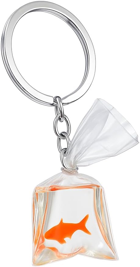 Amazon.com: DONWOIE Goldfish Keychain – Fish Keychains Bag Charms for ...
