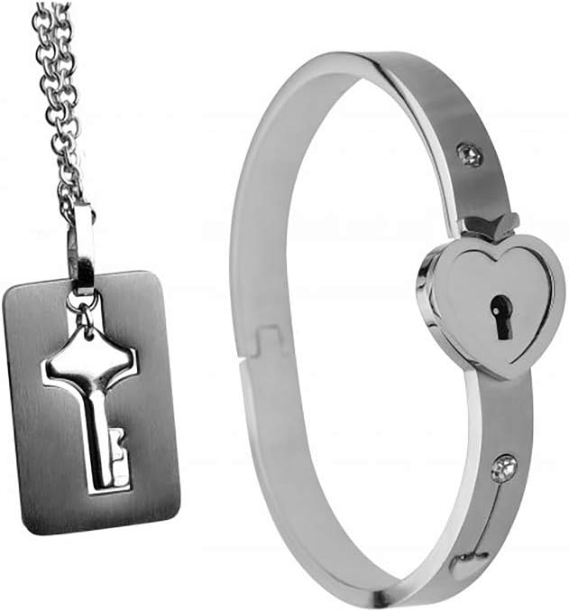 Amazon.com: Master Series Cuffed Locking Bracelet and Key Necklace, 1 ...