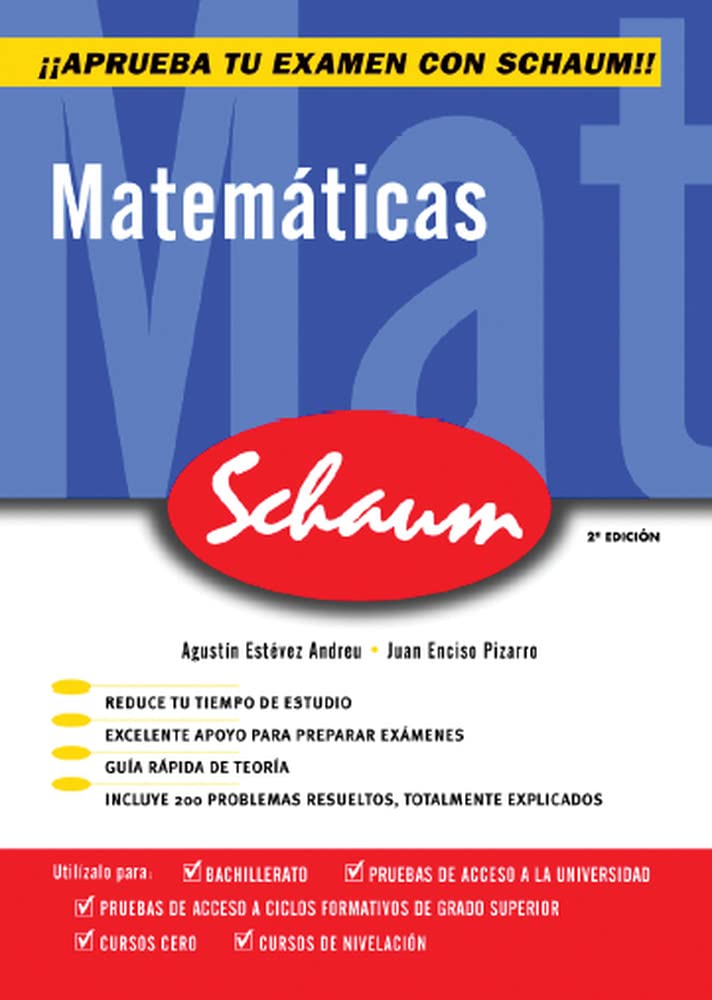 matematicas schaum selectividad curso ce : Amazon.com.mx: Libros