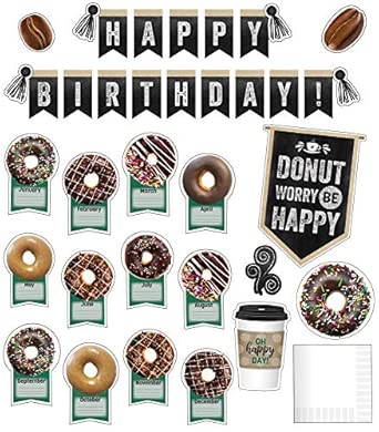 Industrial Cafe Birthday Bulletin Board Set : Ralbusky, Melanie: Amazon ...