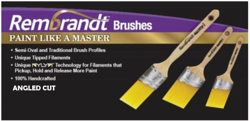 Arroworthy Rembrandt- 3PK- Angled Cut Paint Brushes (6420) Boxset ...