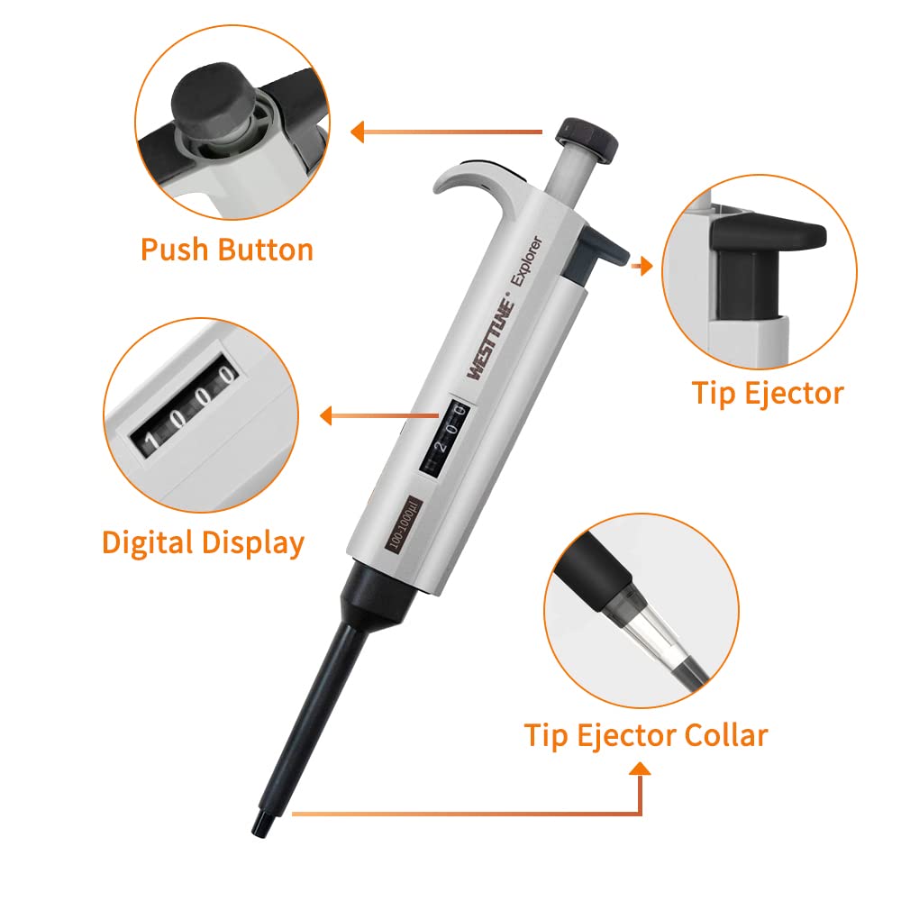 Snapklik.com : 100-1000μL Micropipette High-Accurate Pipettor ...