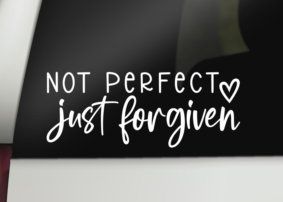 Amazon.com: Not Perfect Just Forgiven Decal | Christian Religious Vinyl ...