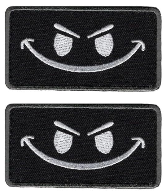 Amazon.com: Hook Fastener Evil Smiley Face Patch by Miltacusa (MTS1) 2 ...