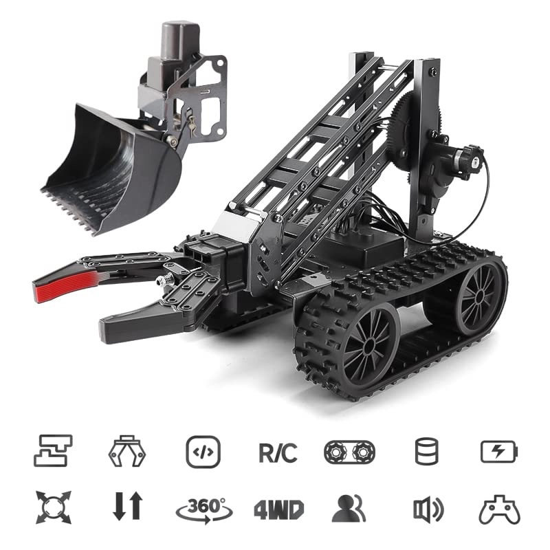 VANLINNY Robot Kits,RC Arm and Remote Control Excavator,2-in 1 3#track ...