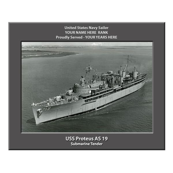 Amazon.com: USS Proteus AS-19 Personalized United States Navy Ship ...