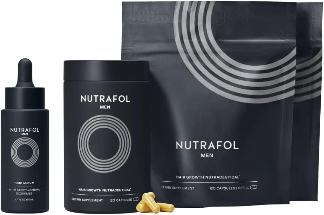 Amazon.com : Nutrafol Men's Hair Supplement and Hair Serum, Supports ...