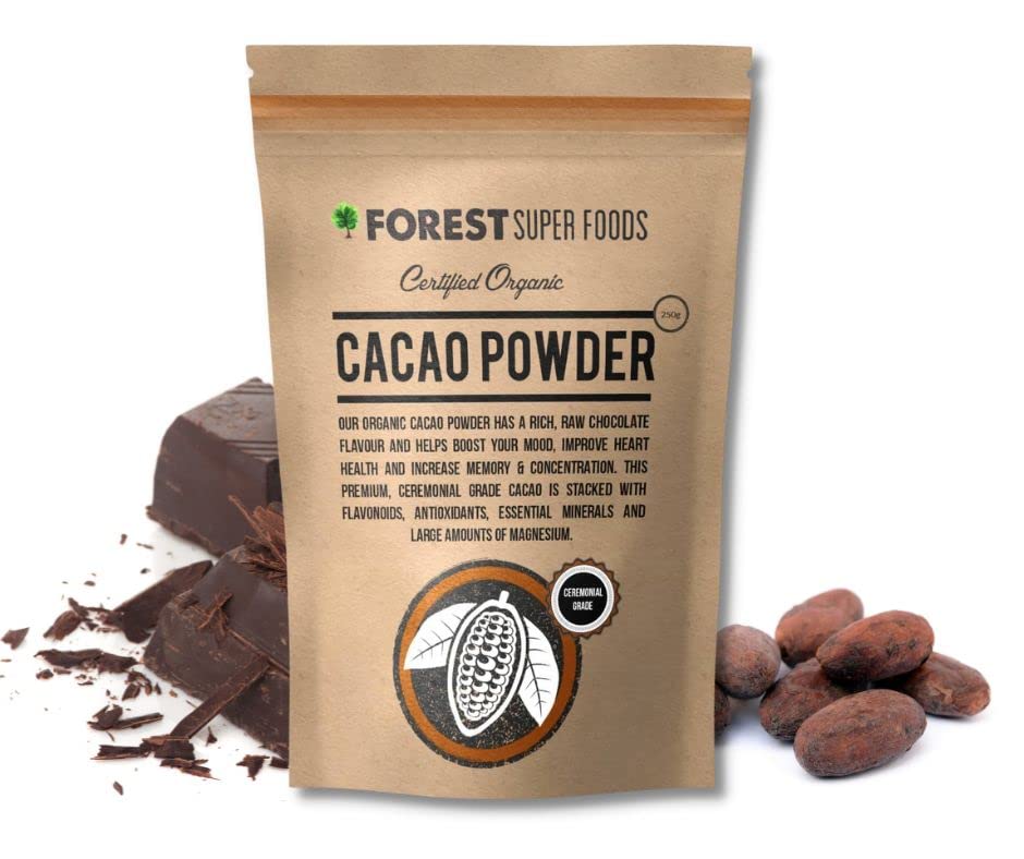 Forest Super Foods Certified Organic Raw Cacao Powder 250g | Ceremonial ...