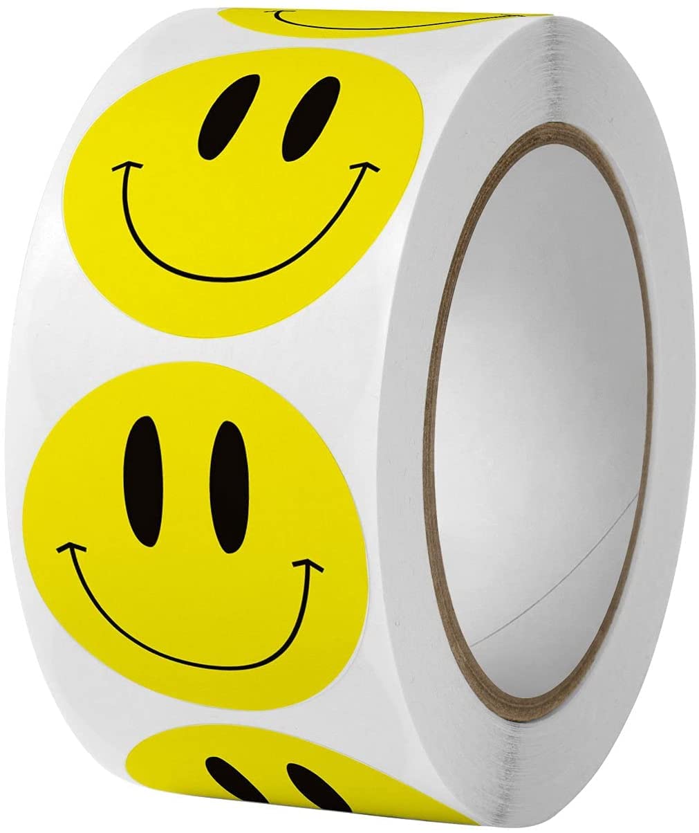 Smile Face Rewards Stickers Kastwave Happy Face Stickers Circle Dots ...